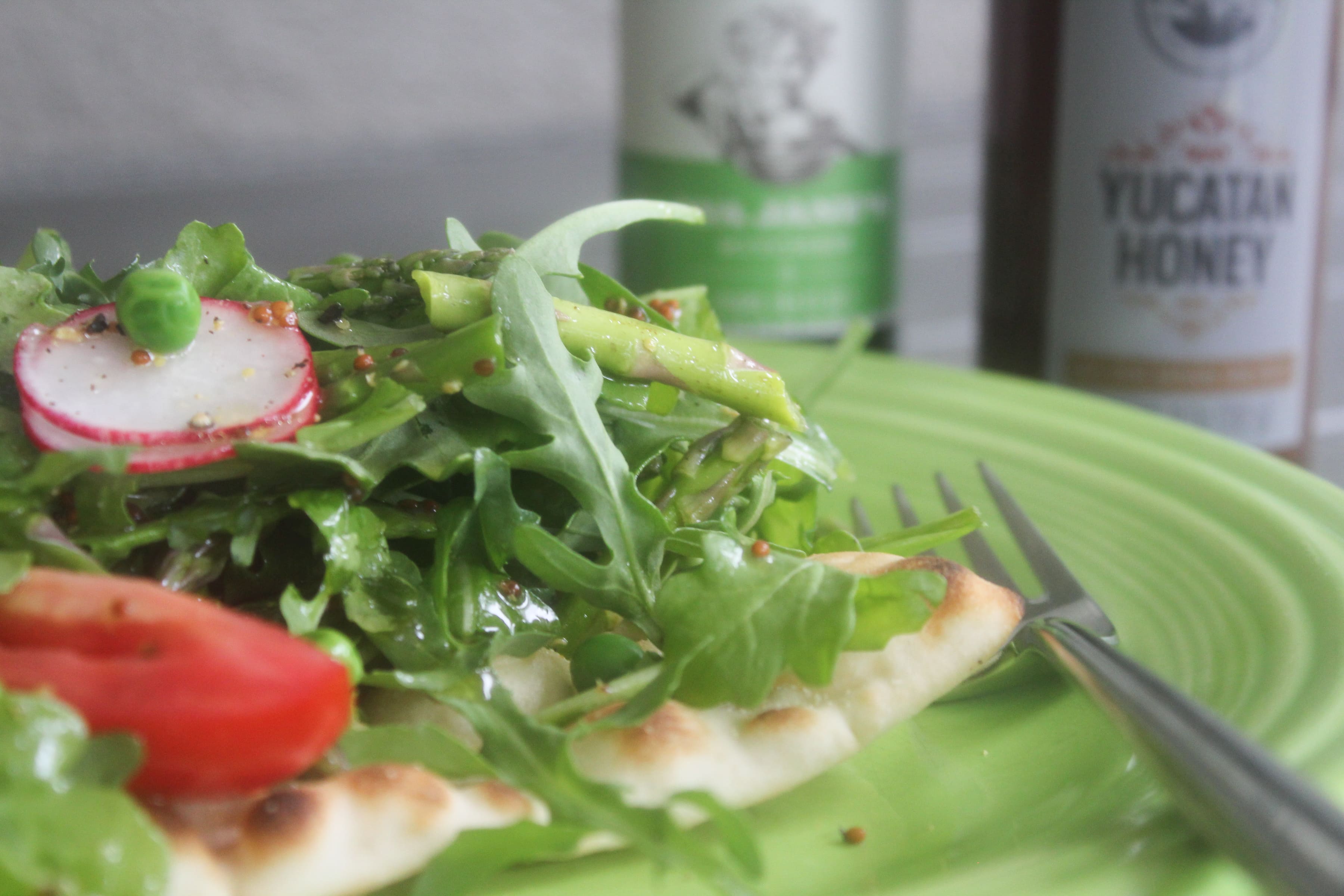 FLATBREAD SALAD WITH HONEY LEMON VINAIGRETTE – Ava Jane's Kitchen